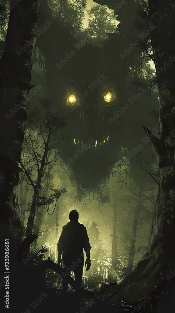 An illustration that expresses the fear of the dark captured by someone ...