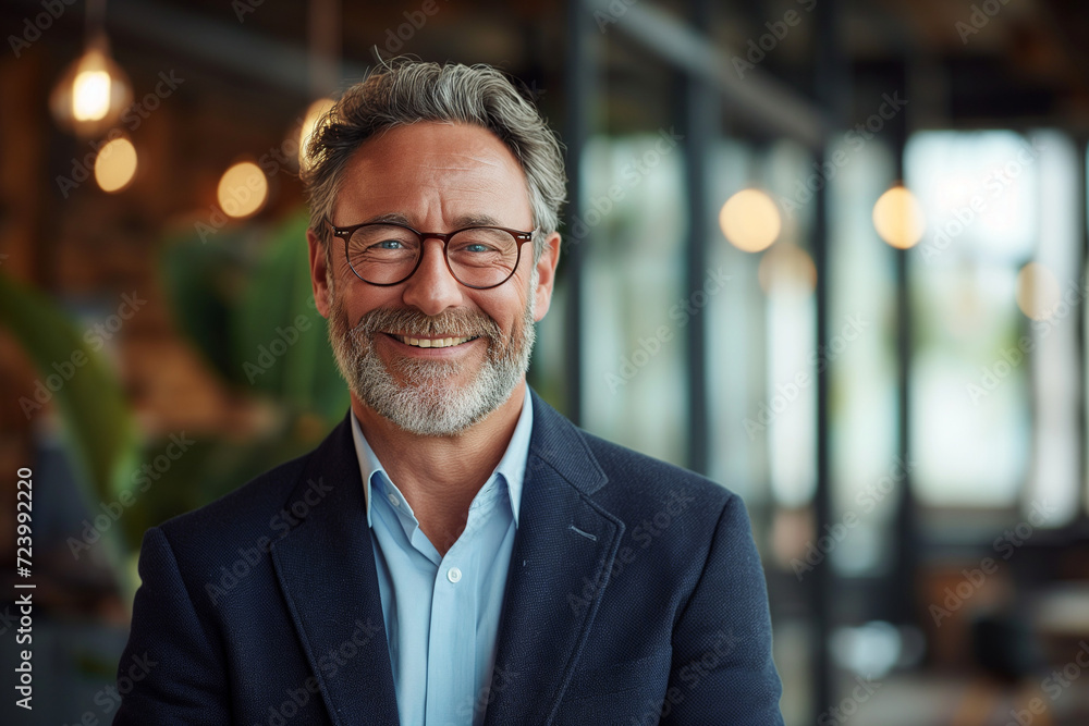 Professional business man CEO with a commanding presence, portrait of ...