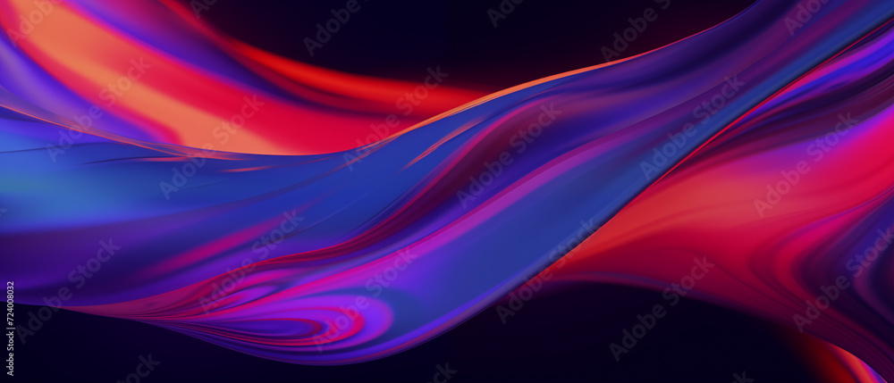 figure abstraction wave visualization. refraction of light on a 3D ...
