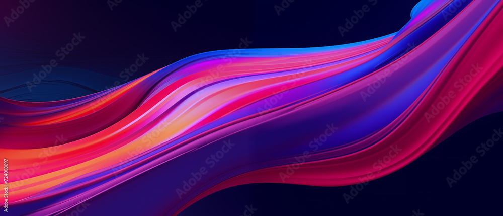 figure abstraction wave visualization. refraction of light on a 3D ...