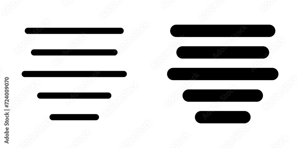 Editable paragraph center alignment vector icon. Part of a big icon set ...