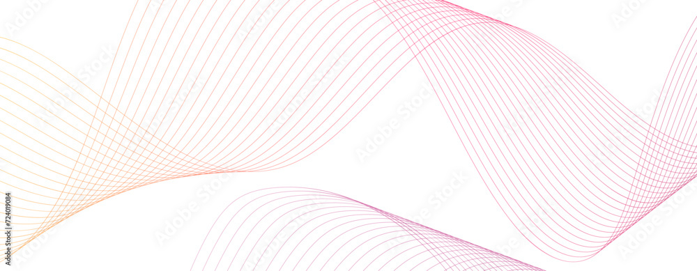 Abstract colorful wave line transparent background modern stream wave ...