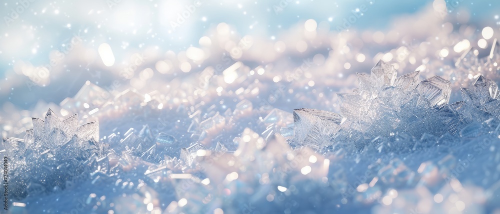 Frozen diamond landscape background, portraying diamonds as icy ...