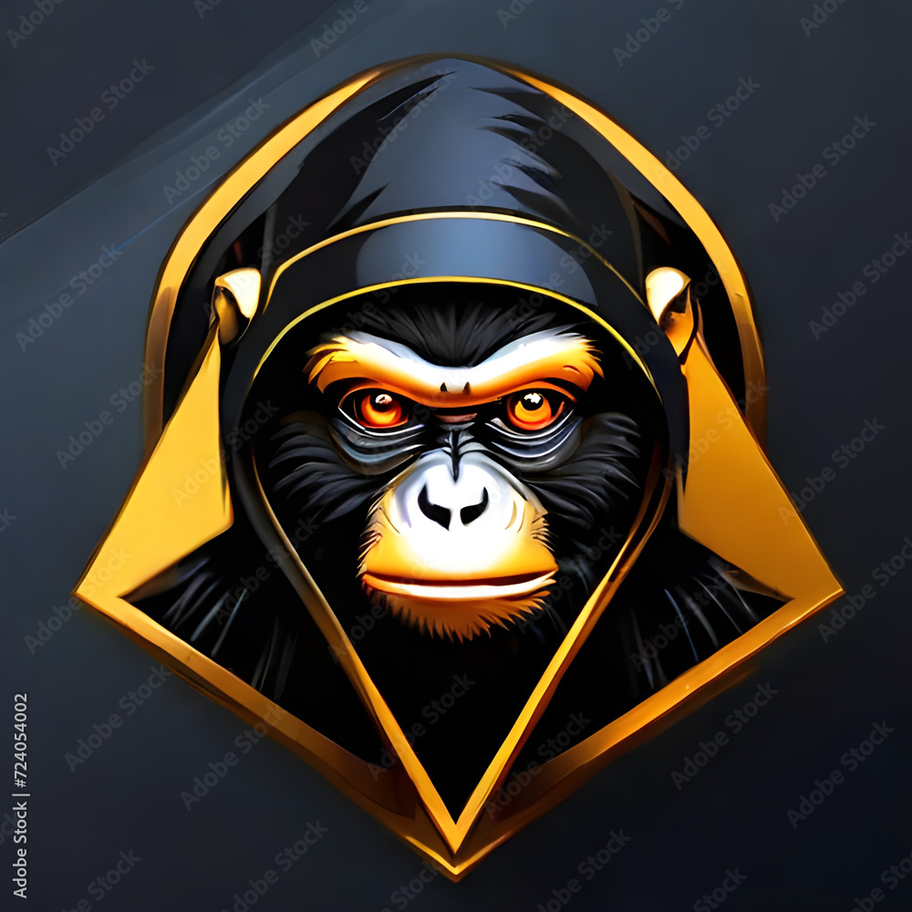 awesome logo of a hacker group using mystic symbols such an monkey ...