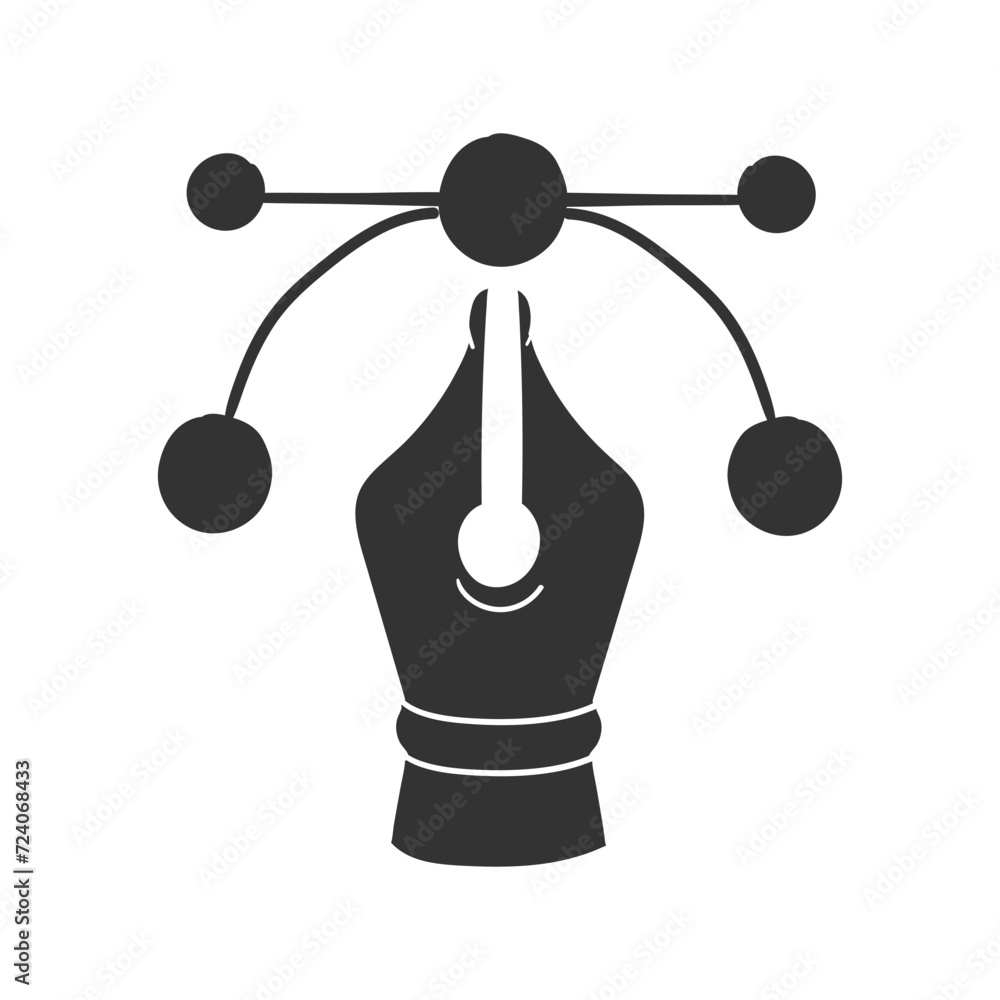 Designer Icon Silhouette Illustration. Vectorial Vector Graphic ...