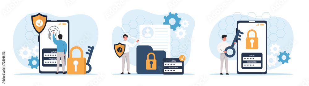 Character pass a two-level protection system,a character confident in ...