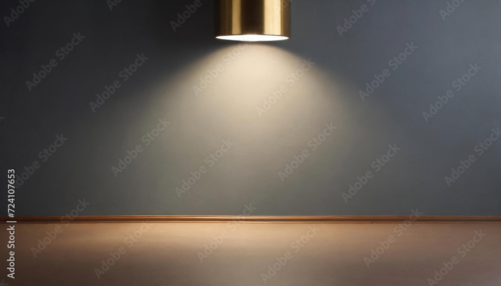 An unoccupied room illuminated by a bright light source. This image is ...