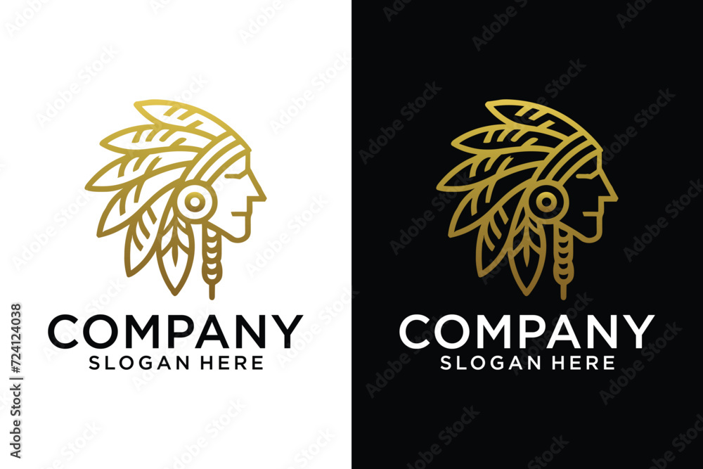 Tribal chief logo design Inspiration for Dayak Tribal Mascot Logo ...