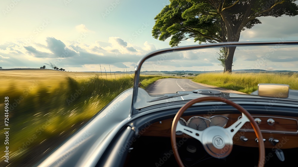 Ready to drive out on the open country roads in an open top sports car ...