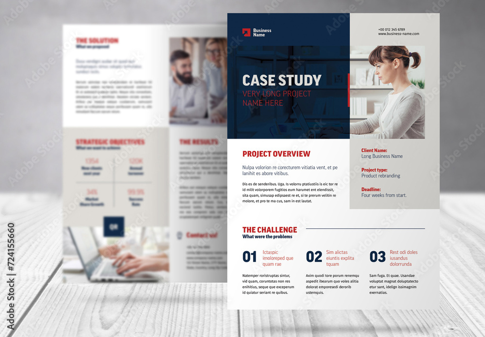 Case Study Business Document Template Stock Template | Adobe Stock