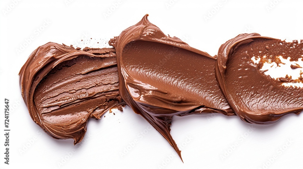 Smear Of Tasty Chocolate Paste On A White Background Tasty Chocolate