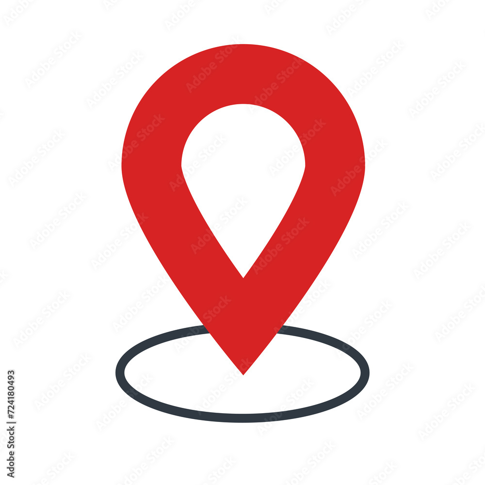 Map pinpoint icon PNG. Red location icon PNG Stock Illustration | Adobe ...