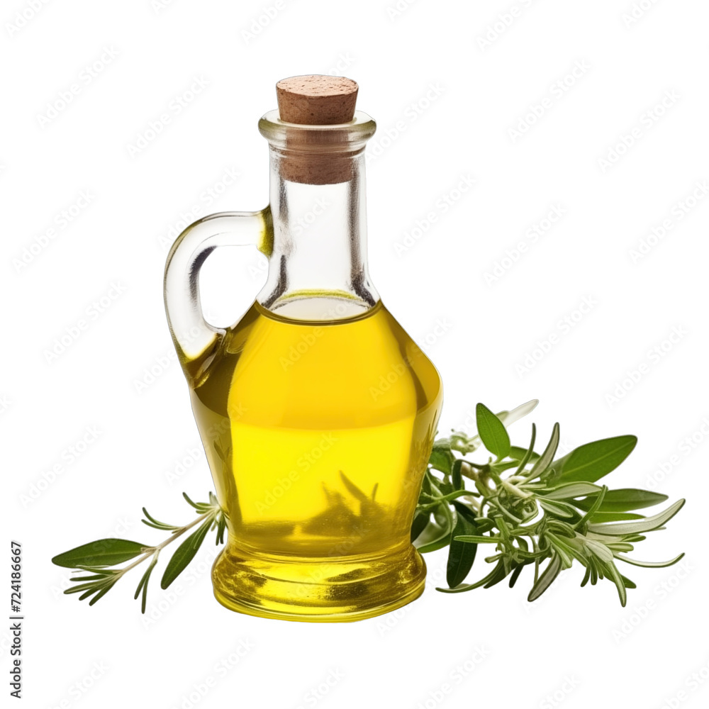 fresh raw organic savory oil in glass bowl png isolated on white ...