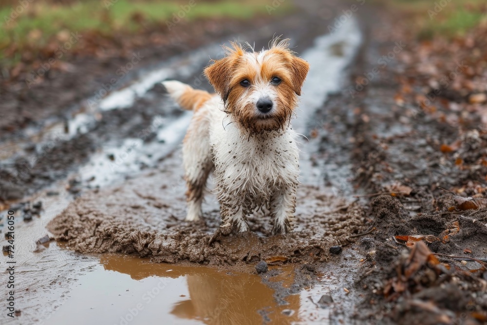 A majestic brown dog revels in the freedom of the great outdoors ...