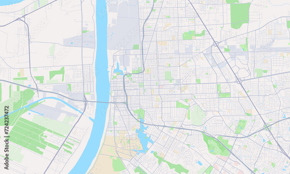 Baton Rouge Louisiana Map, Detailed Map of Baton Rouge Louisiana Stock ...