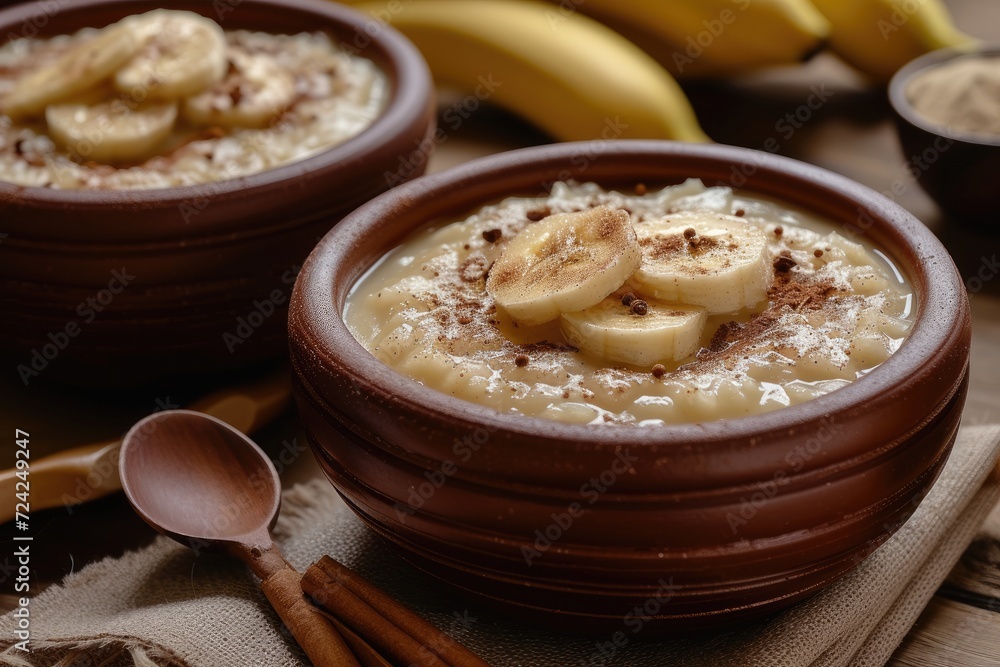 Northeastern Brazilian delicacy made with banana cinnamon and tapioca ...