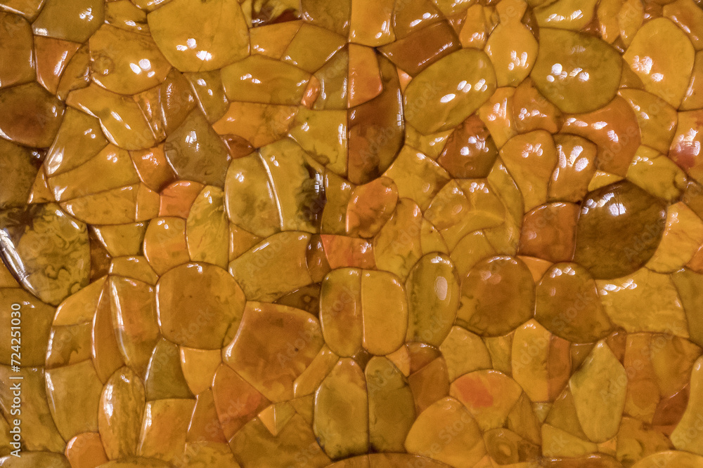 Background from the Amber Room with details of amber panels. A fragment ...