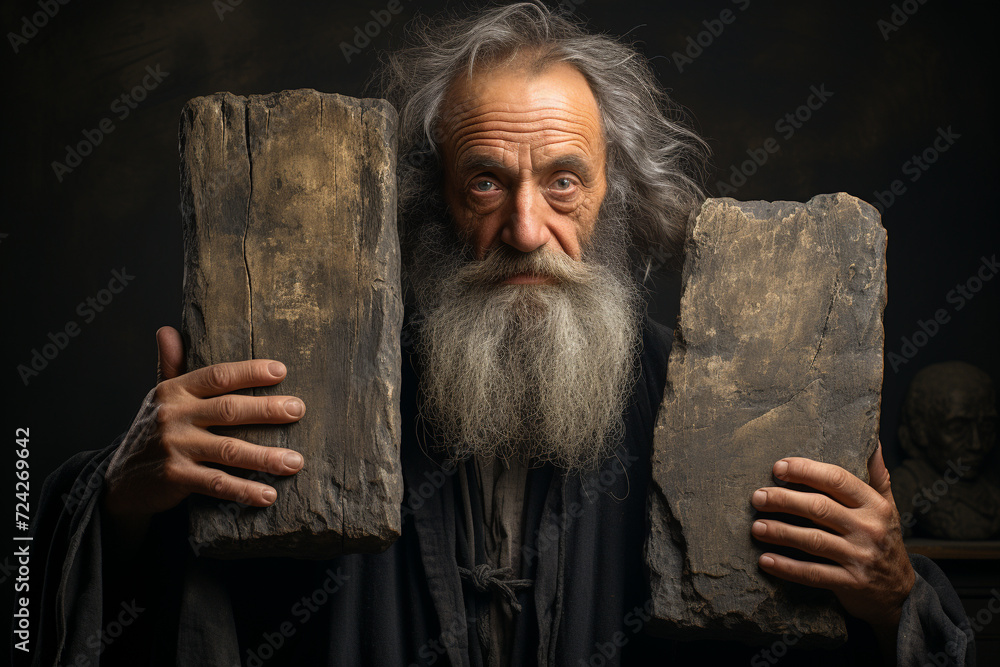 Moses and the 10 ten commandments, bible religion christianity moral ...