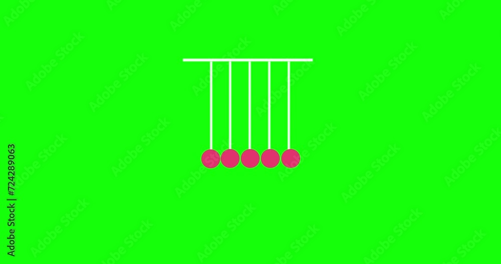 Vidéo Stock Newton's cradle 4k resolution animation. Newton's cradle on ...