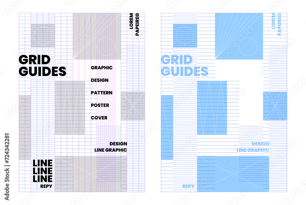 grid line graphic poster design horizontal vertical lines graph paper ...