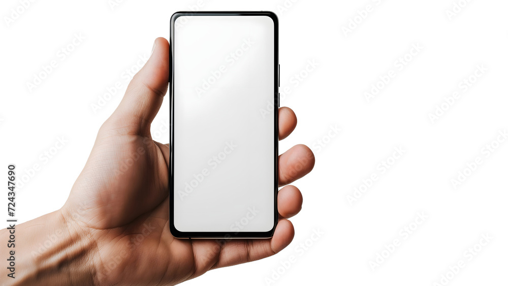 Explore the future with a transparent screen smartphone in hand ...