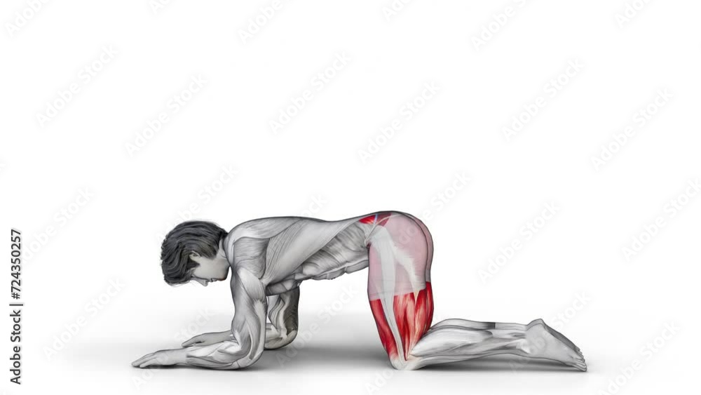 Glute Kickbacks-3D (867)- Anatomy of fitness and bodybuilding with ...