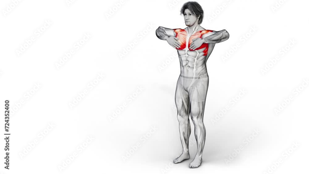 Arms Flinging-3D (913)- Anatomy of fitness and bodybuilding with ...