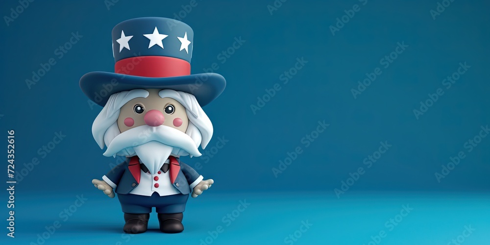Uncle Sam concept on solid background with copoy space. Political ...