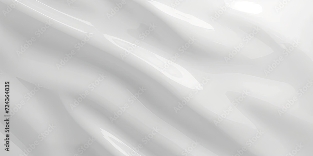 glossy white smooth surface in wavy form. white silk satin fabric ...