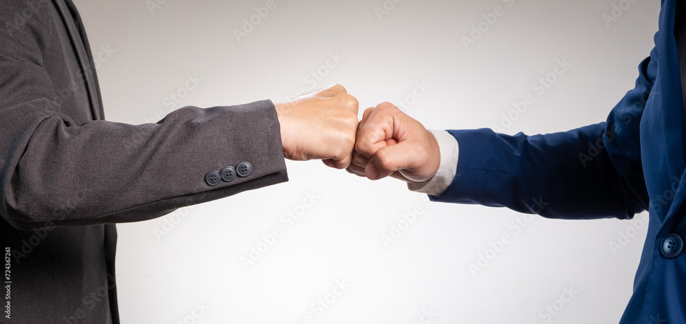 Hand of people working fist bump assemble corporate meeting teamwork ...
