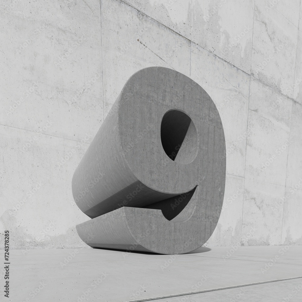 Number Nine 9 9th Ninth Floor Font Character Sign Symbol Digit Made of ...