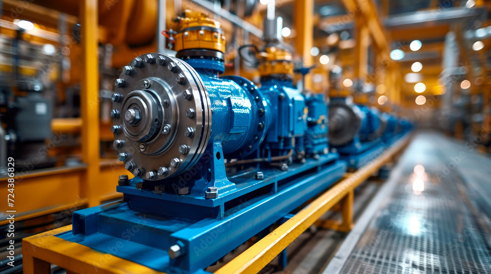 An industrial engine centrifugal electric pump with asynchronous ...