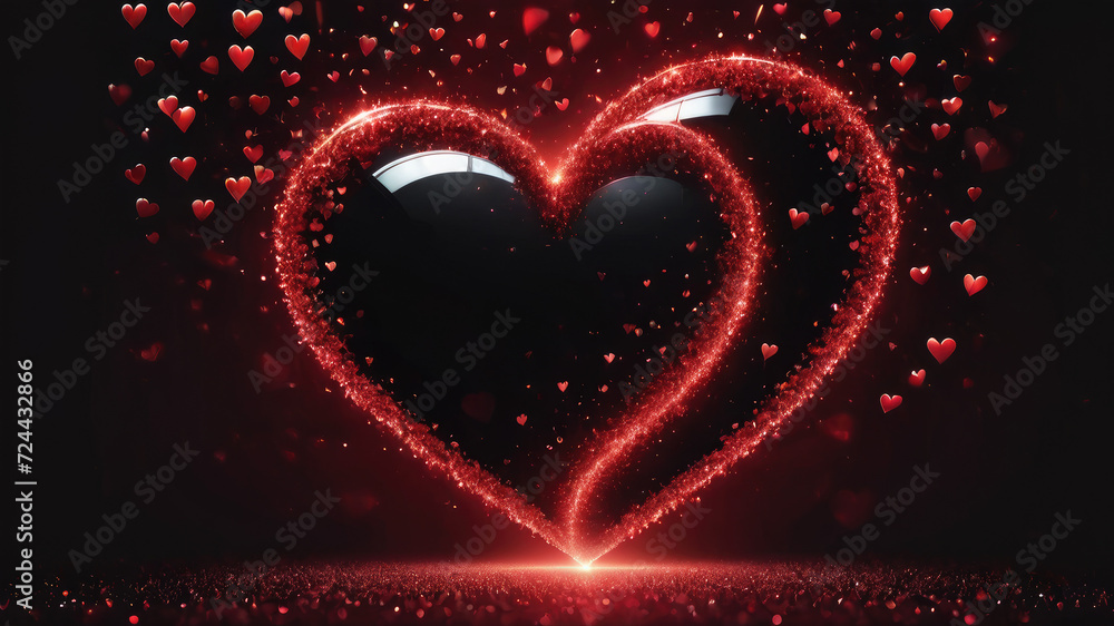 Heart background, Love hearts particles wallpaper, Wedding hearts ...
