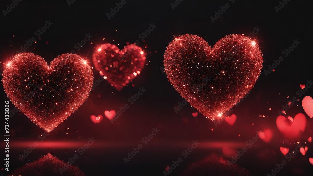 Heart background, Love hearts particles wallpaper, Wedding hearts ...