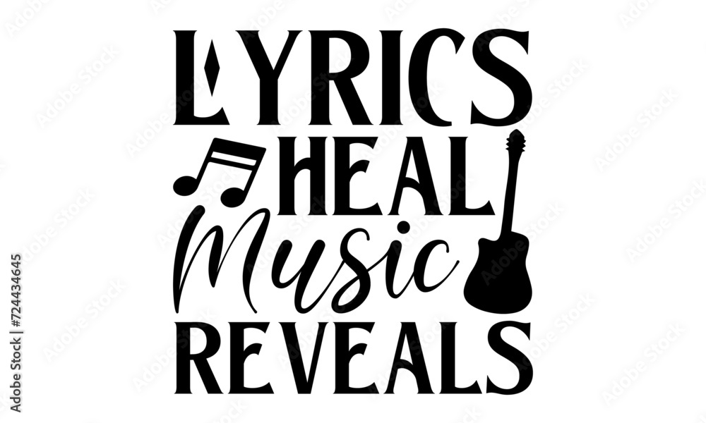 Lyrics Heal Music Reveals - Singer T shirt Design, Modern calligraphy ...