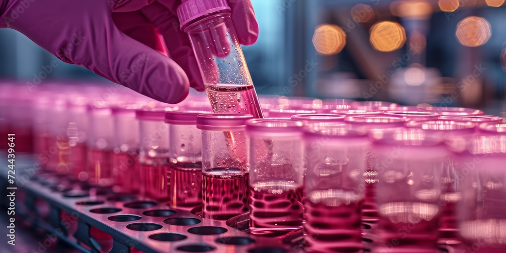 Advancing Science: A Researcher Conducts Precise Chemical Experiments ...