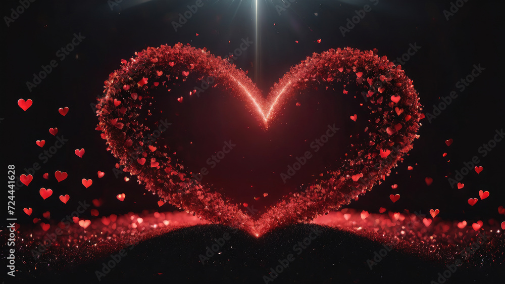 Heart background, Love hearts particles wallpaper, Wedding hearts ...