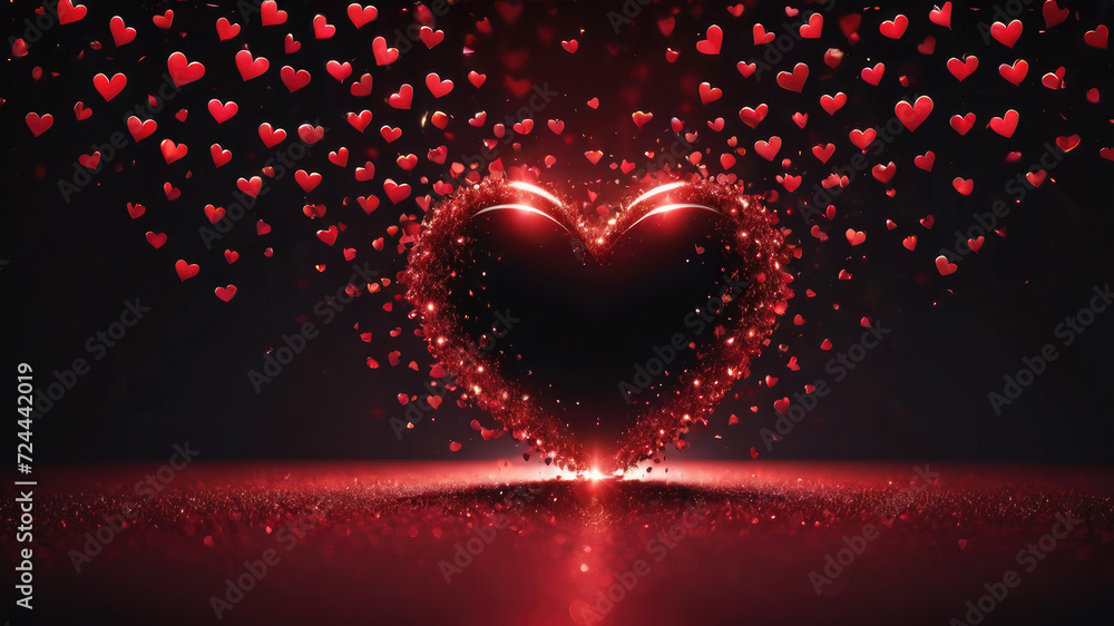 Heart background, Love hearts particles wallpaper, Wedding hearts ...