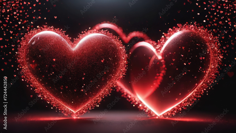 Heart background, Love hearts particles wallpaper, Wedding hearts ...