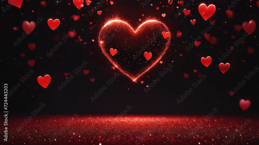 Heart background, Love hearts particles wallpaper, Wedding hearts ...