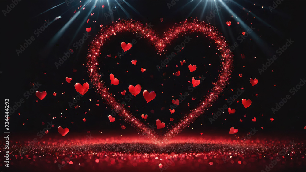 Heart background, Love hearts particles wallpaper, Wedding hearts ...