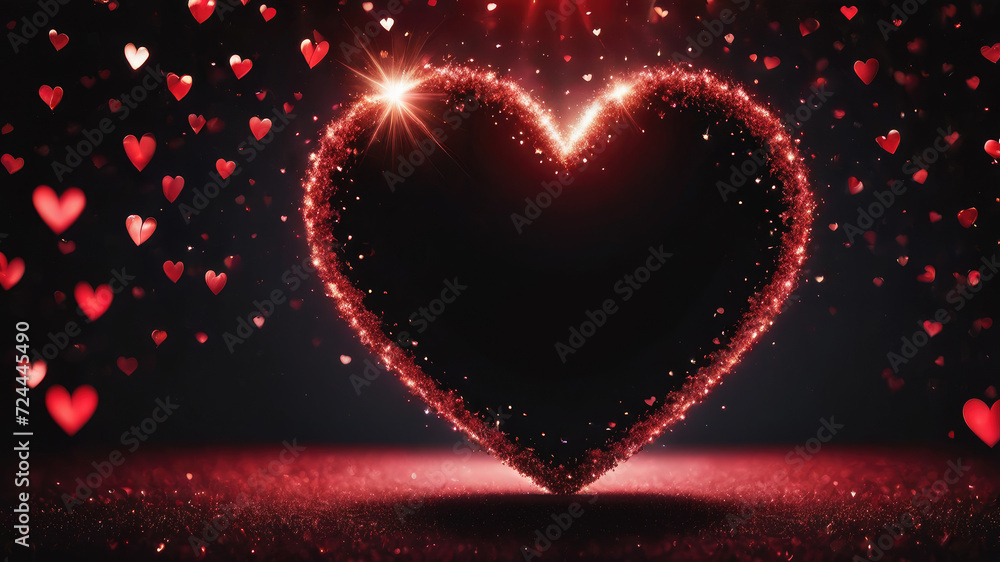 Heart background, Love hearts particles wallpaper, Wedding hearts ...