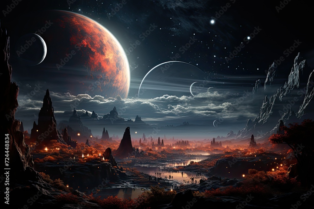 Extraterrestrial life form living on an exoplanet far from our solar ...