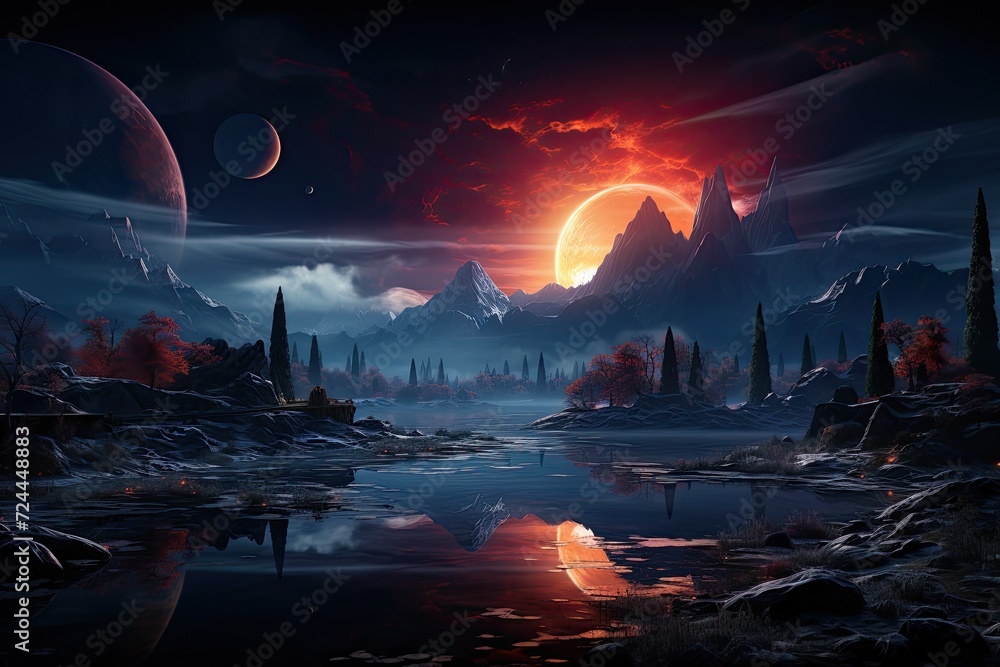 Extraterrestrial life form living on an exoplanet far from our solar ...