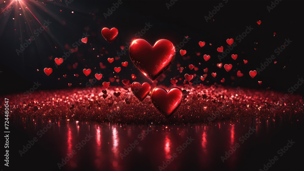 Heart background, Love hearts particles wallpaper, Wedding hearts ...
