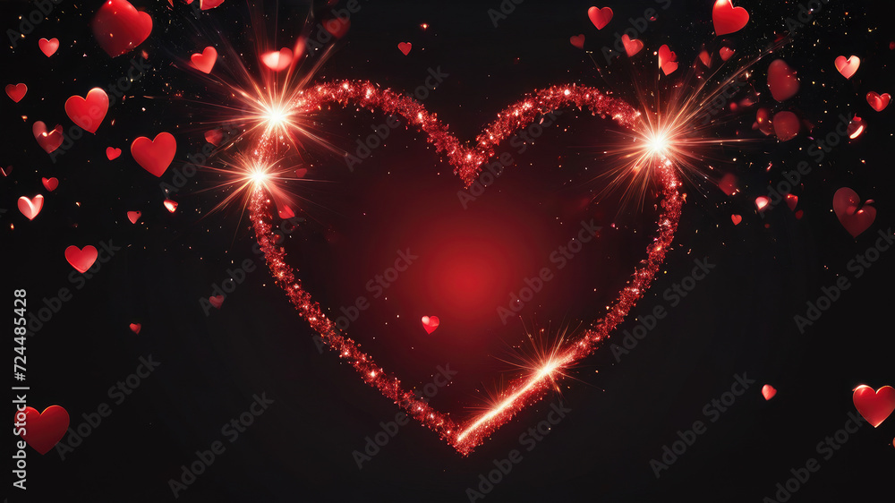 Heart background, Love hearts particles wallpaper, Wedding hearts ...