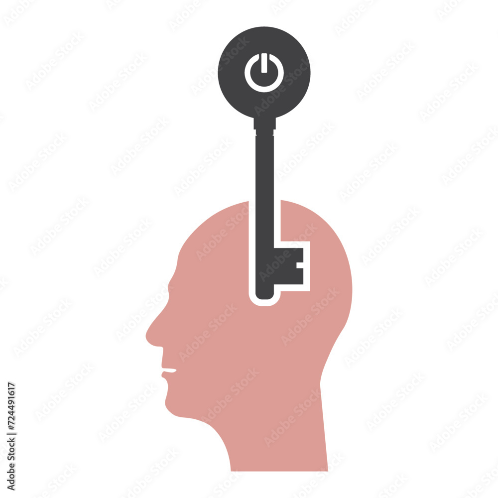 human head with key, human head with key inserted in brain, open your ...