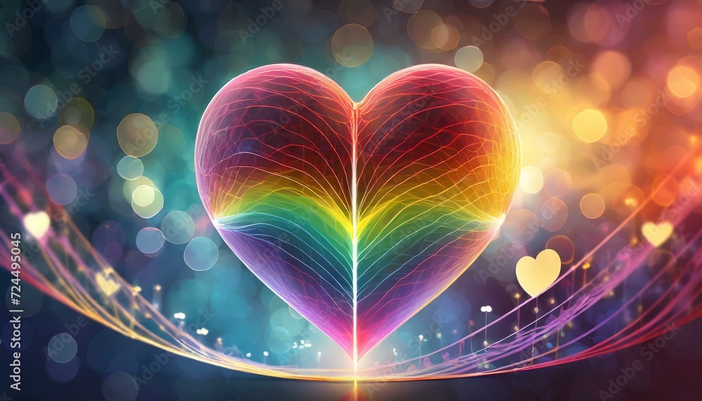 Abstract human heart shape with red cardio pulse line. Creative ...