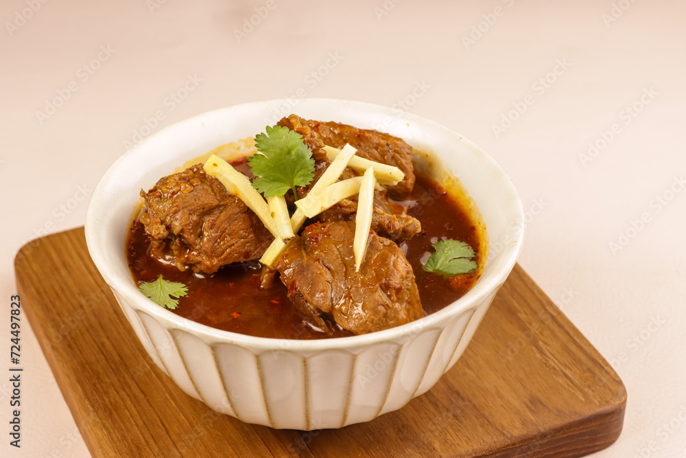 Nihari or Beef Shank Stew is Indian Beef Stew with Large Chunks of Beef ...