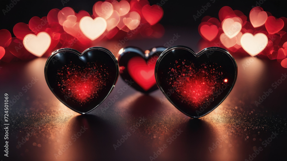Heart background, Love hearts particles wallpaper, Wedding hearts ...
